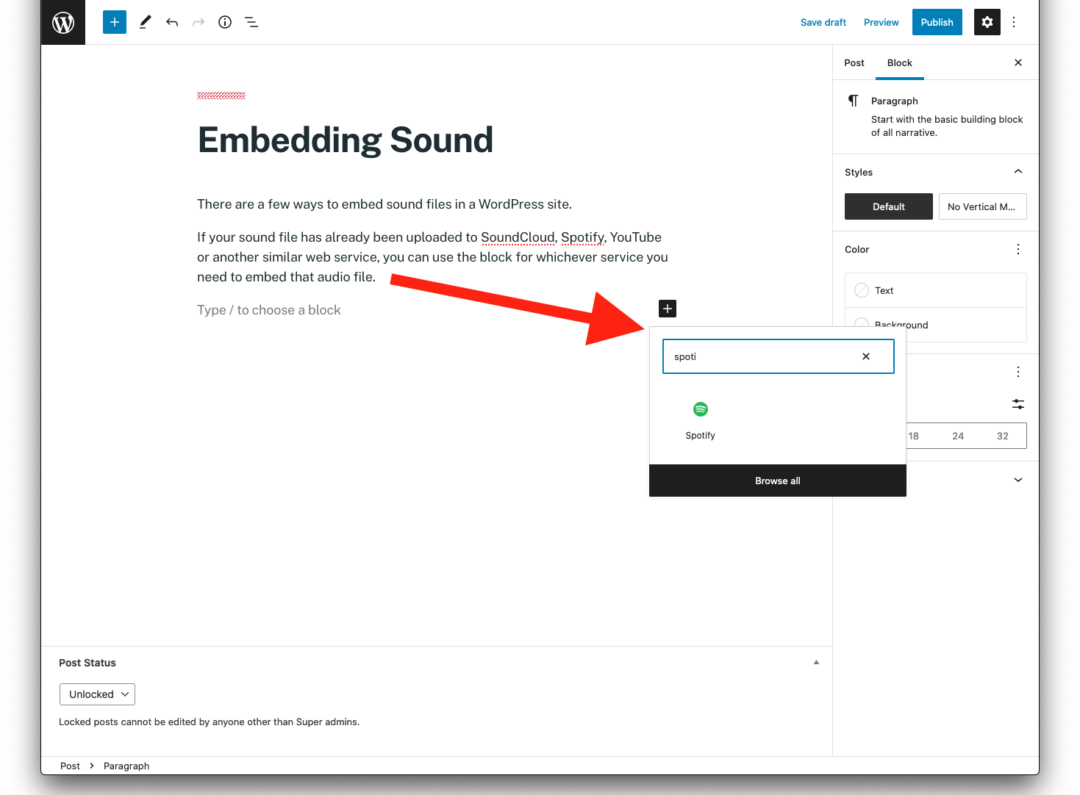 Embedding Sound – Setup Guides
