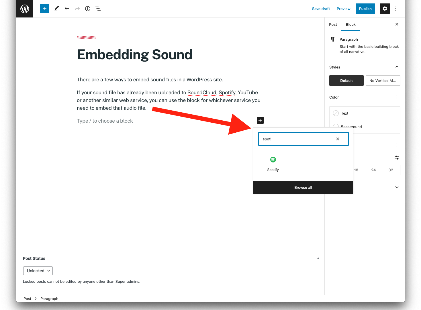Embedding Sound – Setup Guides
