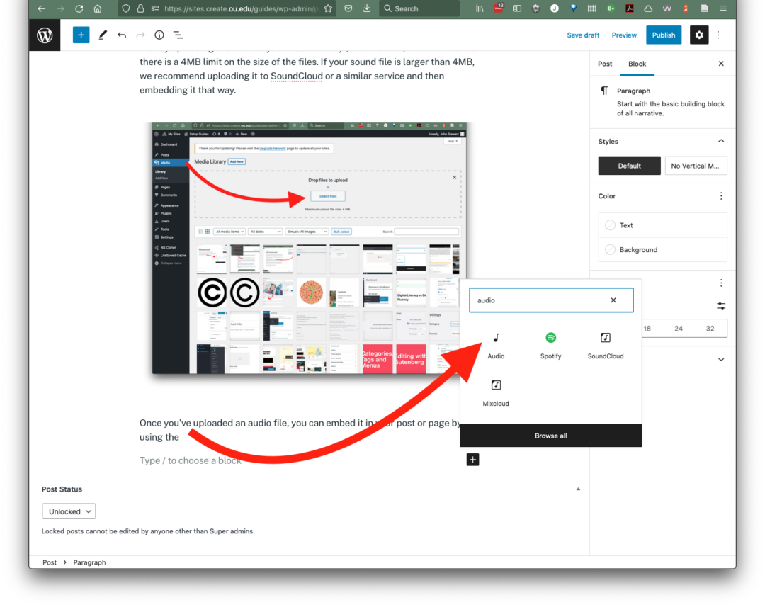 Embedding Sound – Setup Guides